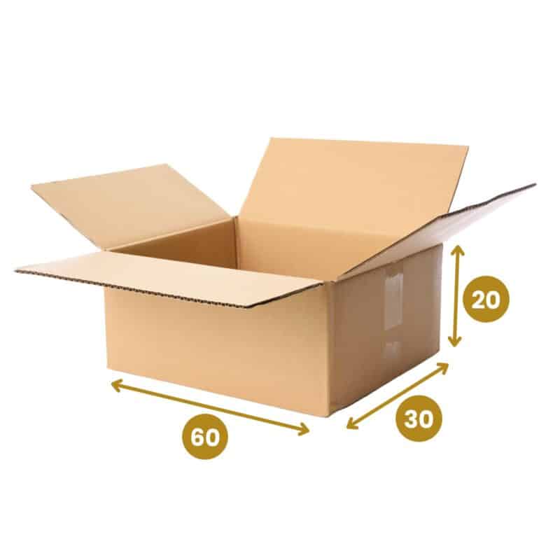 Cajas de Carton Corrugado Estandar 60x30x20 de 4mm – Fábrica De Cajas ...