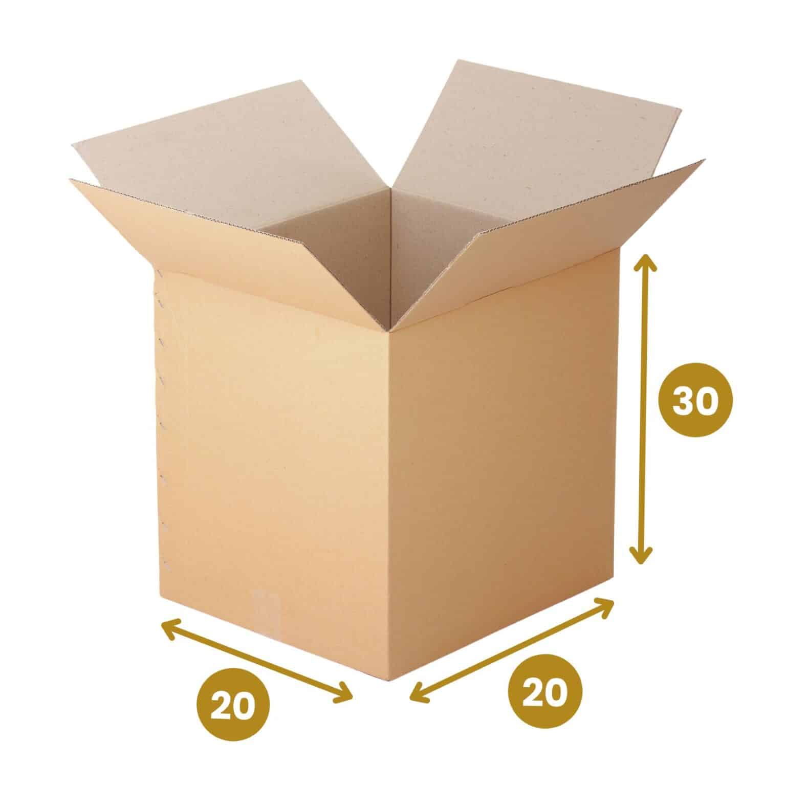 Cajas de Carton Corrugado Estandar 20x20x30 de 4mm – Fábrica De Cajas ...