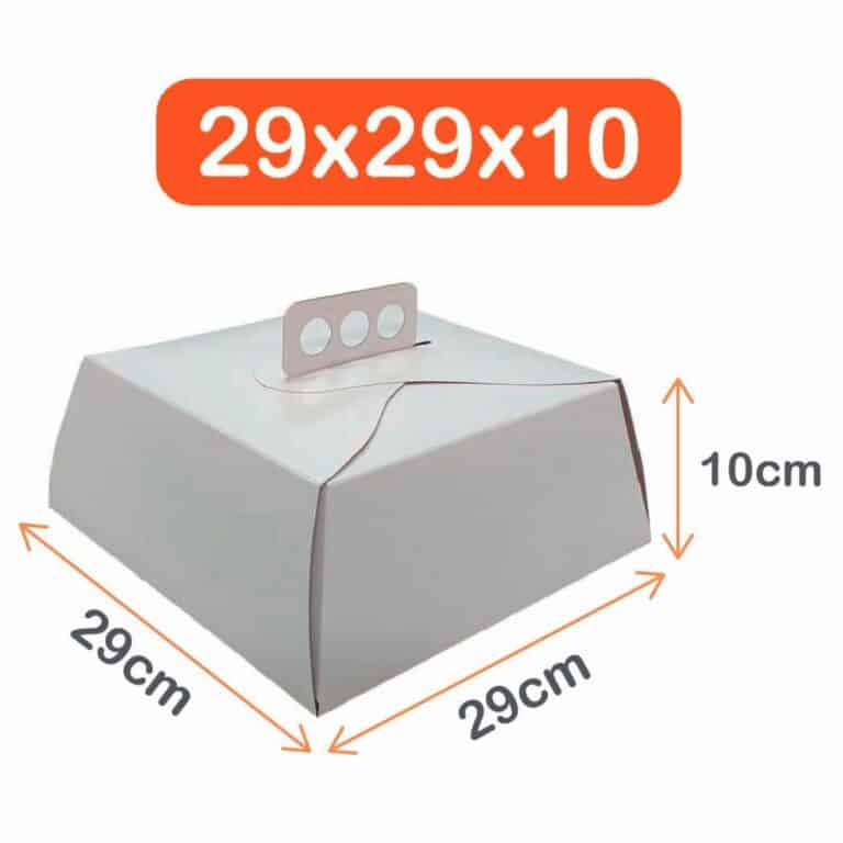 Caja Para Torta Blanca Lisa 29x29x10 – Fábrica De Cajas de Cartón